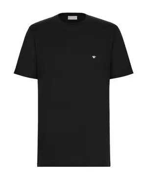 Dior T-shirt With Bee Embroidery - Black