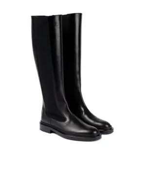 JIL SANDER Leather Knee-high Boots - Black