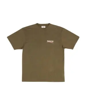 Balenciaga Large Fit Political Campaign T-shirt - Green