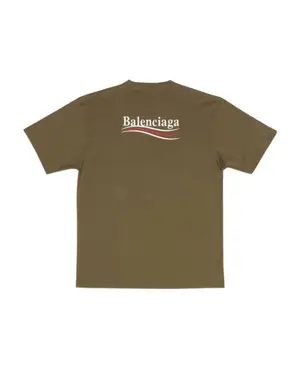 Balenciaga Large Fit Political Campaign T-shirt - Green