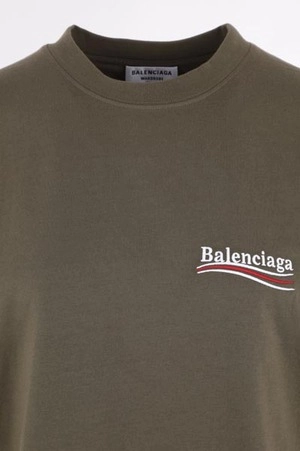 Balenciaga Large Fit Political Campaign T-shirt - Green