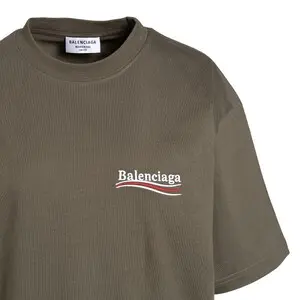 Balenciaga Large Fit Political Campaign T-shirt - Green