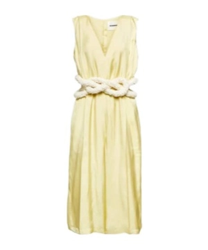 JIL SANDER Embellished Satin Jumpsuit - Nude