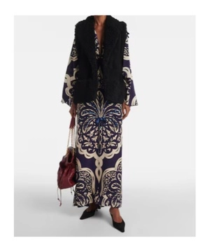 Johanna Ortiz Shearling-trimmed Suede Vest