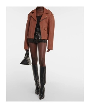 David Koma Oversized Leather Jacket