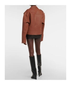 David Koma Oversized Leather Jacket