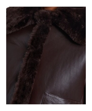 David Koma Reversible Shearling And Leather Jacket