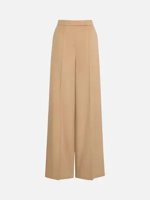 Max Mara Wide Leg Camel Trousers - Nude
