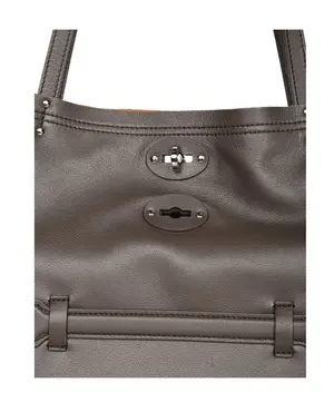 ZANELLATO Medium A'spasso Stud-embellished Leather Tote Bag - Gray