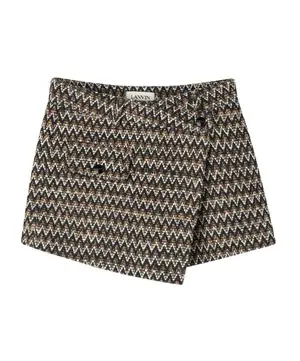 LANVIN Asymmetrical Hem Shorts - Black