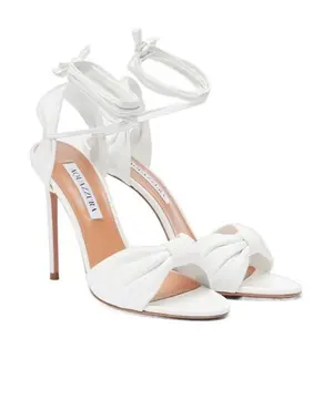 AQUAZZURA Carina Leather Sandals - White