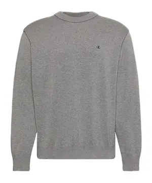 Calvin Klein Cotton Relaxed Sweater - Gray