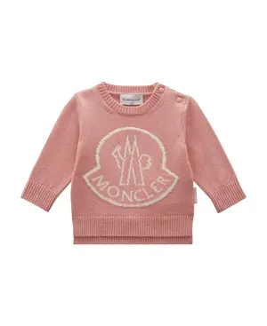 Moncler Logo Wool Jumper - Light Pink