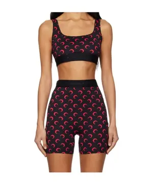 MARINE SERRE Sense Exclusive Recycled Moon Jersey Sport Bra