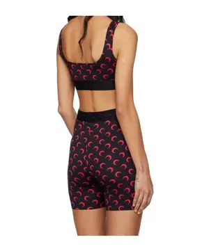 MARINE SERRE Sense Exclusive Recycled Moon Jersey Sport Bra