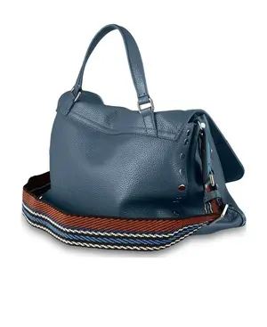 ZANELLATO Logo Shoulder Bag - Blue
