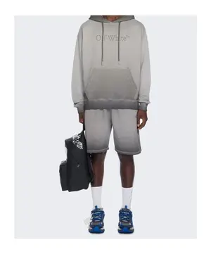 Off-White Long Sleeve Hooded Sweatshirt