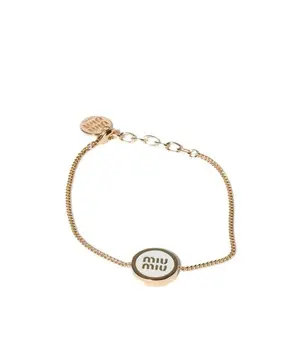Miu Miu Enameled Metal Bracelet - Yellow