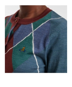 VIVIENNE WESTWOOD Argyle Wool And Cotton Cardigan