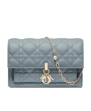 Dior Lady Chain Pouch - Light Blue