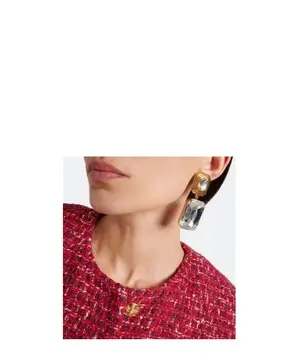 Alessandra Rich Crystal-embellished Clip-on Earrings