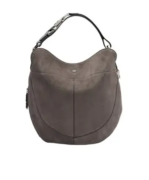 LEMAIRE Quiver Clip Medium Suede Shoulder Bag - Black