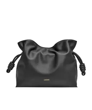 Loewe Medium Flamenco Clutch In Nappa Calfskin - Black