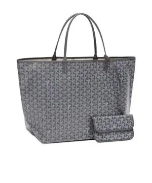 Goyard Large Printed Handbag - Gray