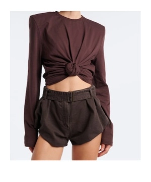 Magda Butrym Cotton-blend Jersey Crop Top