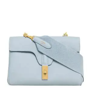Celine Teen Soft 16 In Supple Grained Calfskin - Blue
