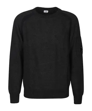 C.P. COMPANY Long-sleeved Crewneck Jumper - Dark Shadow