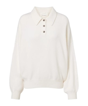 LISA YANG Etta Cashmere Polo Sweater