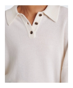 LISA YANG Etta Cashmere Polo Sweater