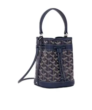 Goyard Drawstring Shoulder Bag - Navy Blue