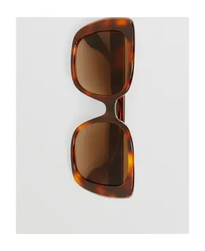 Burberry Tortoiseshell Oversized Square-frame Sunglasses