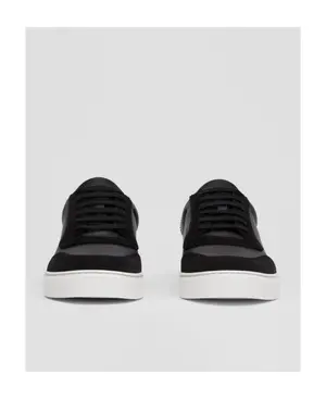 Burberry Vintage Check Leather And Suede Low-top Sneakers