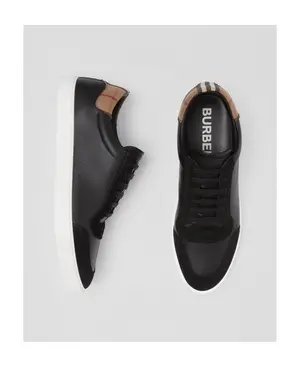 Burberry Vintage Check Leather And Suede Low-top Sneakers