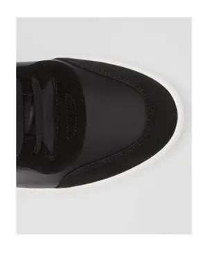 Burberry Vintage Check Leather And Suede Low-top Sneakers