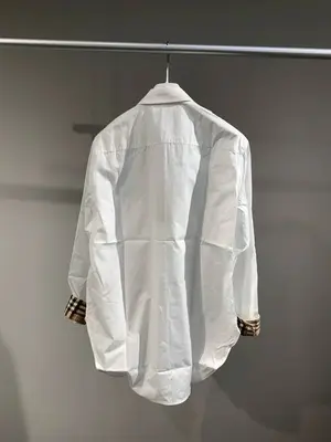 Burberry Button-collar Long-sleeved Shirt