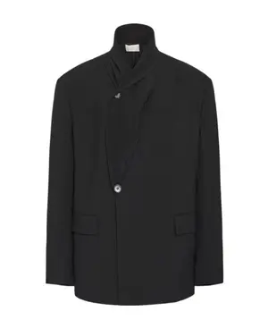 THE ROW Double-breasted Tuxedo Suit Coat - Black