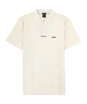 Hugo Boss Logo-print Short-sleeve Polo Shirt - Light Beige