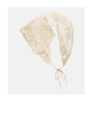 Magda Butrym Crochet Cotton Scarf - Nude