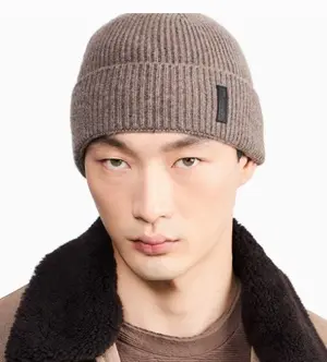 Giorgio Armani Ribbed Cashmere Beanie