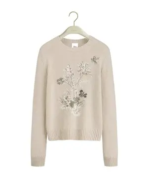 Dior Dioriviera Embroidered Sweater - Nude