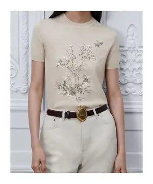 Dior Dioriviera Embroidered Short-sleeved Sweater