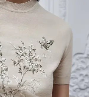 Dior Dioriviera Embroidered Short-sleeved Sweater