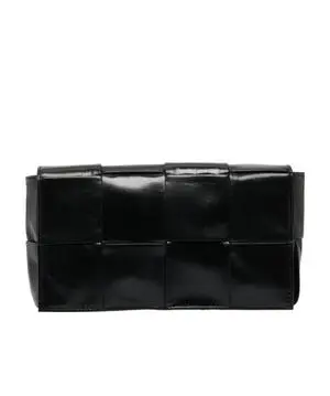 Bottega Veneta Logo Logo Flip Shoulder Bag - Black