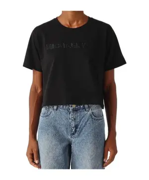 Michael Kors Logo-embroidered T-shirt - Black