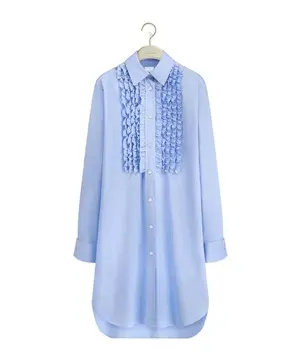 Dior Long Blouse With Ruffled Plastron - No