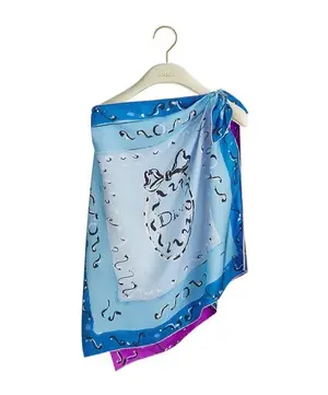 Dior Dioriviera Asymmetrical Silk Top - Blue